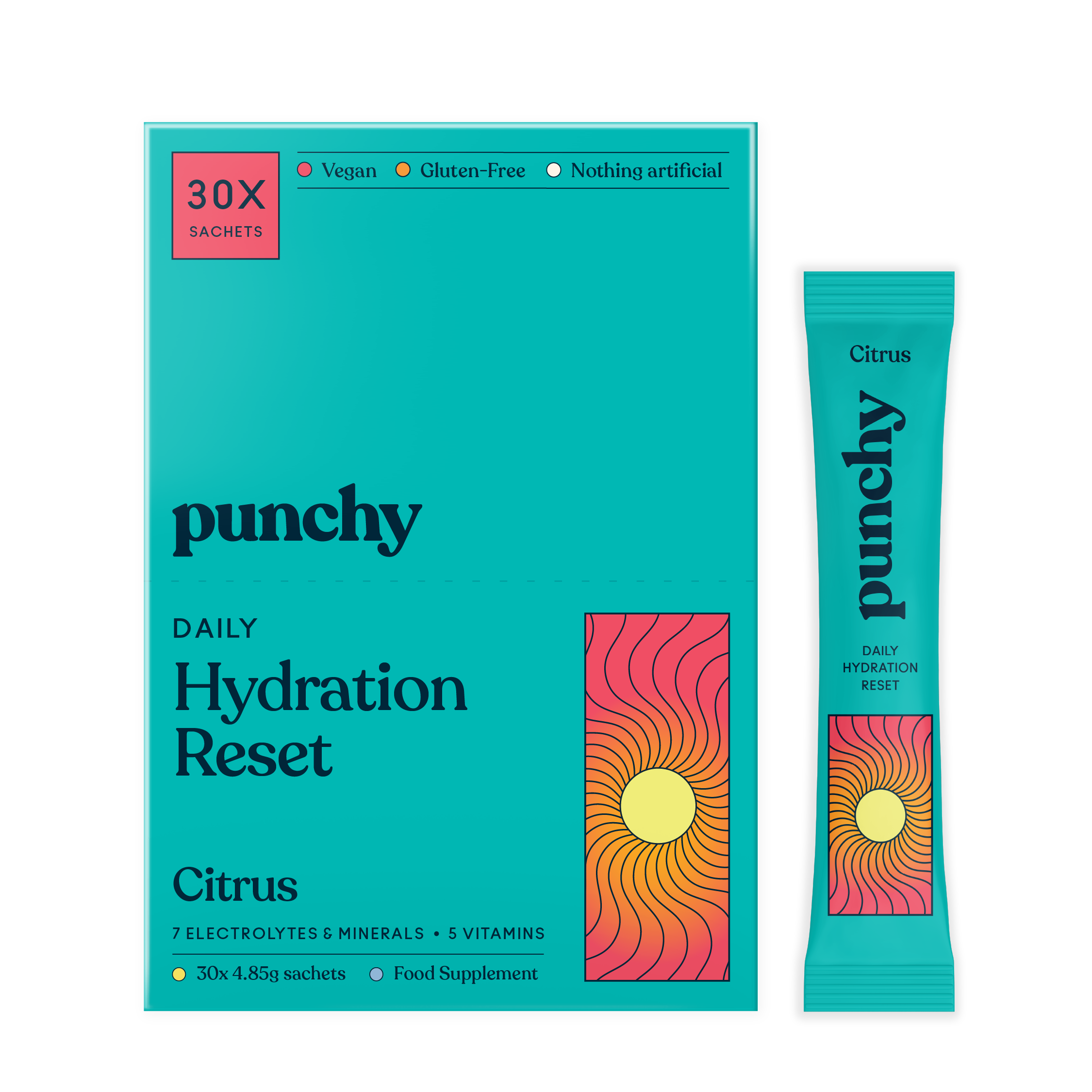 Punchy Daily Hydration Reset Citrus - 30 Sachets – The goodnus Pantry