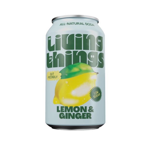 Living Things Lemon & Ginger Soda – 12x330ml – The goodnus Pantry